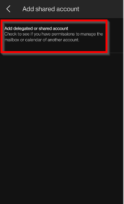 Add a delegated or shared mailbox in Workspace ONE Boxer (82760)