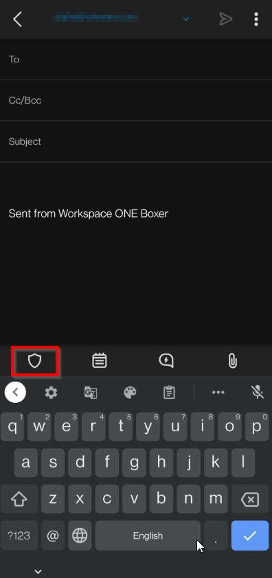 Add Email Classifications in Workspace ONE Boxer (82761)
