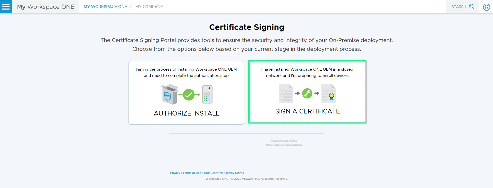 Generate Installation Token in Certificate Signing Portal (88462)