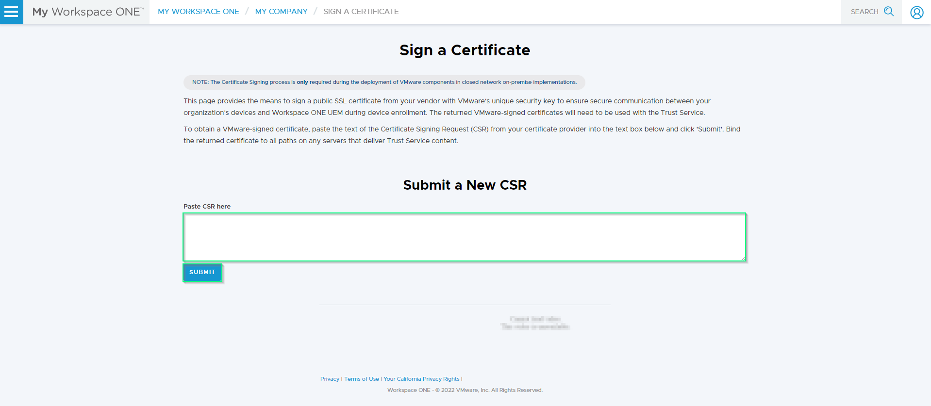 Generate Installation Token in Certificate Signing Portal (88462)