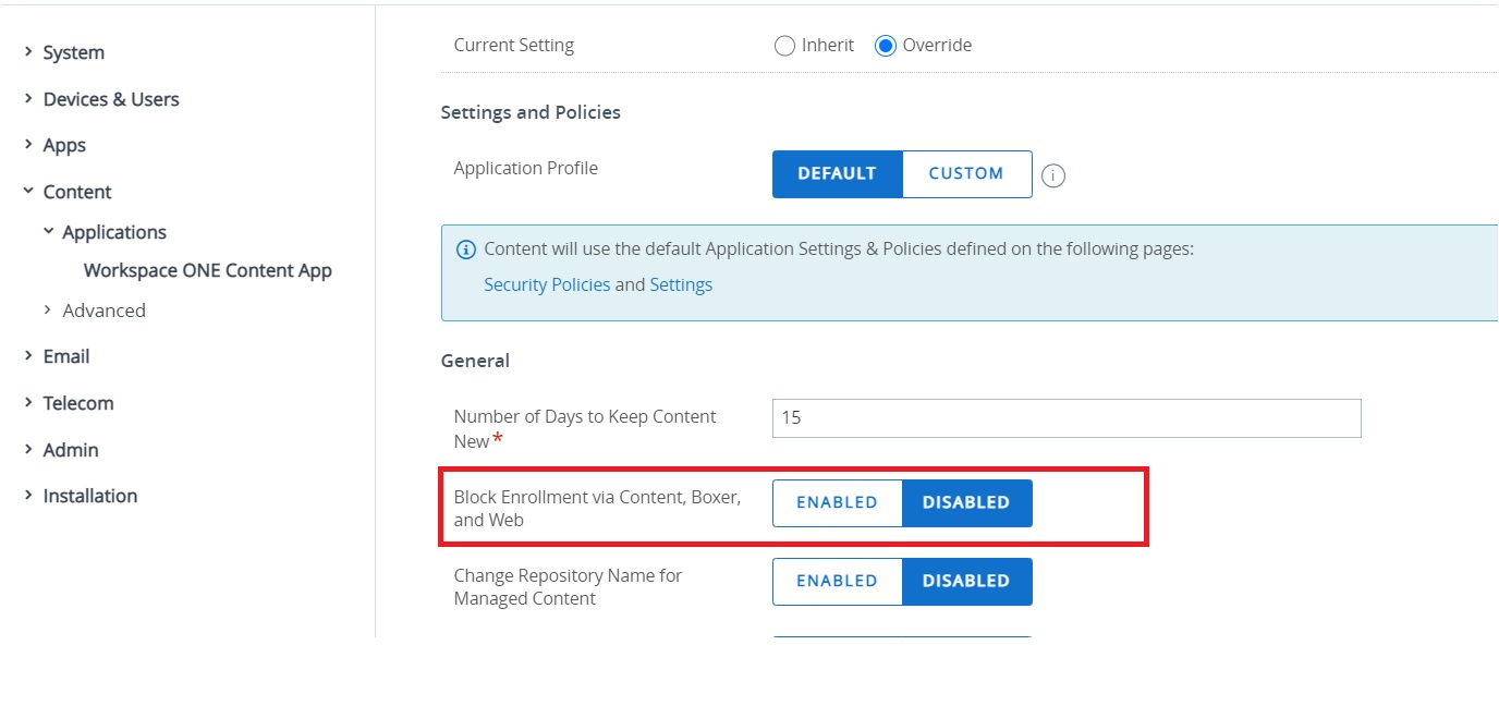 Boxer Standalone Enrollment Configuration and Limitations in Workspace ...