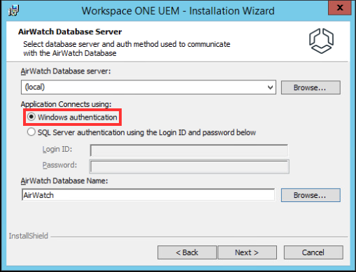 How to update the SQL account information for Workspace ONE UEM ...