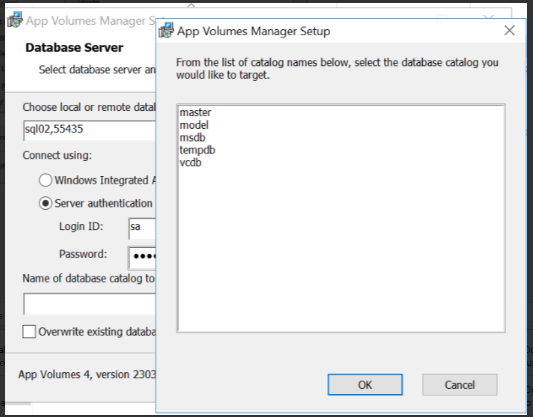 Changing App Volumes default port for SQL database connection during ...