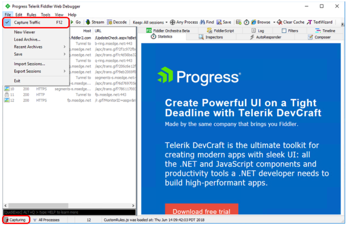 How to collect Fiddler Logs [Windows] (6000135)