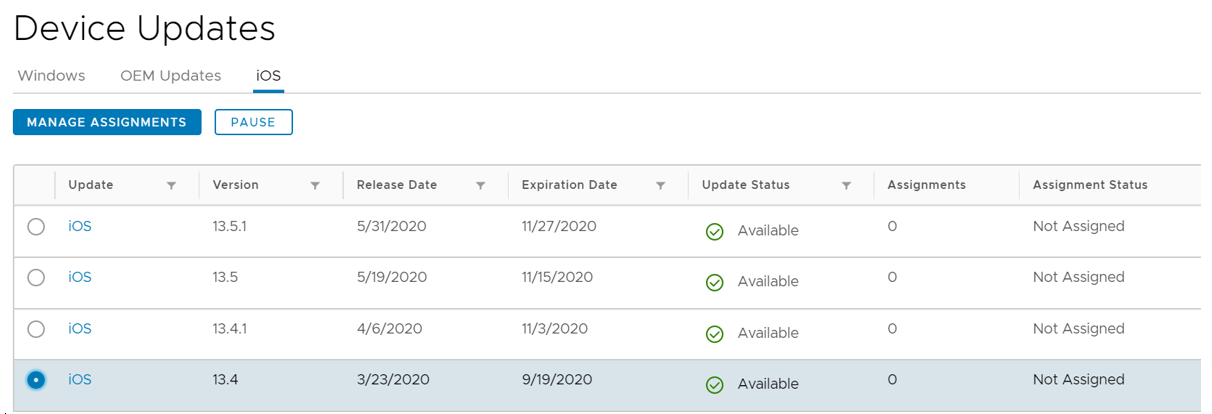 Schedule OS Updates on iOS Devices for Omnissa Workspace ONE (79735)