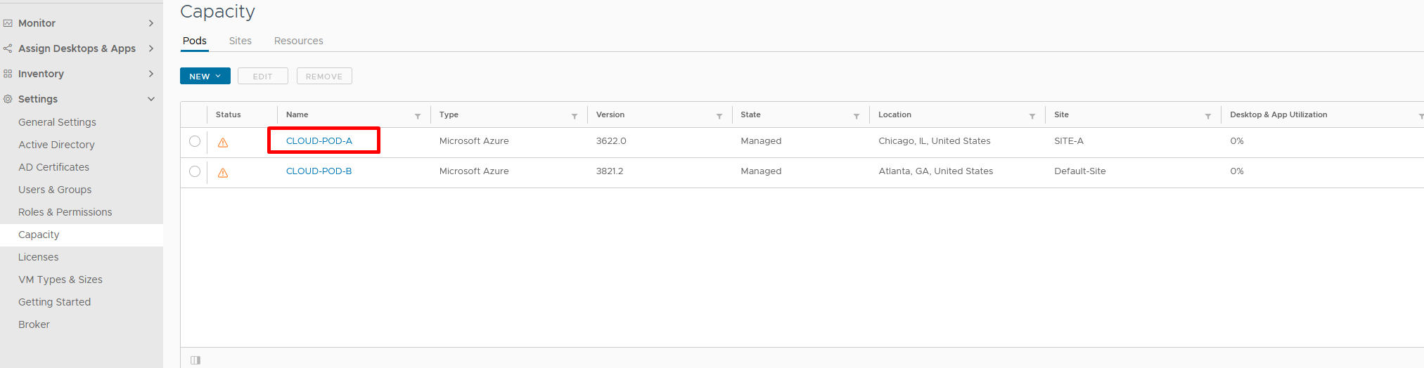 How to Reboot Horizon Cloud on Microsoft Azure Pod (90691)