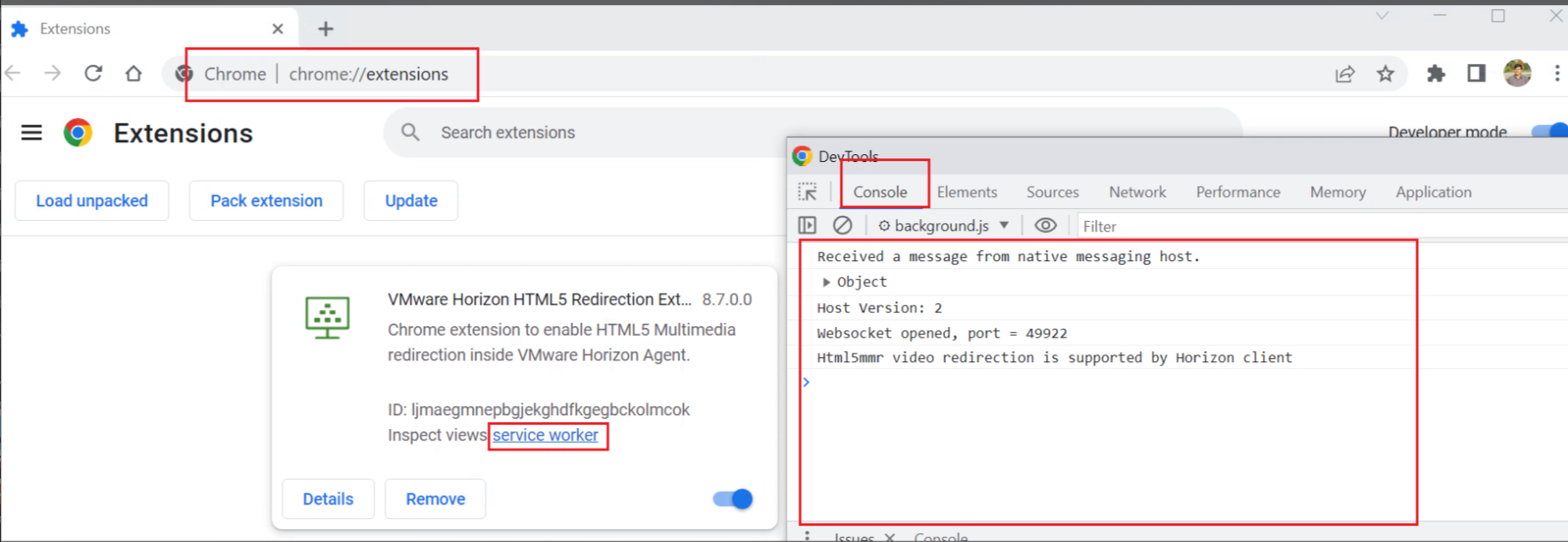 Omnissa Horizon HTML5 Redirection Extension Troubleshooting Guidelines (93633)