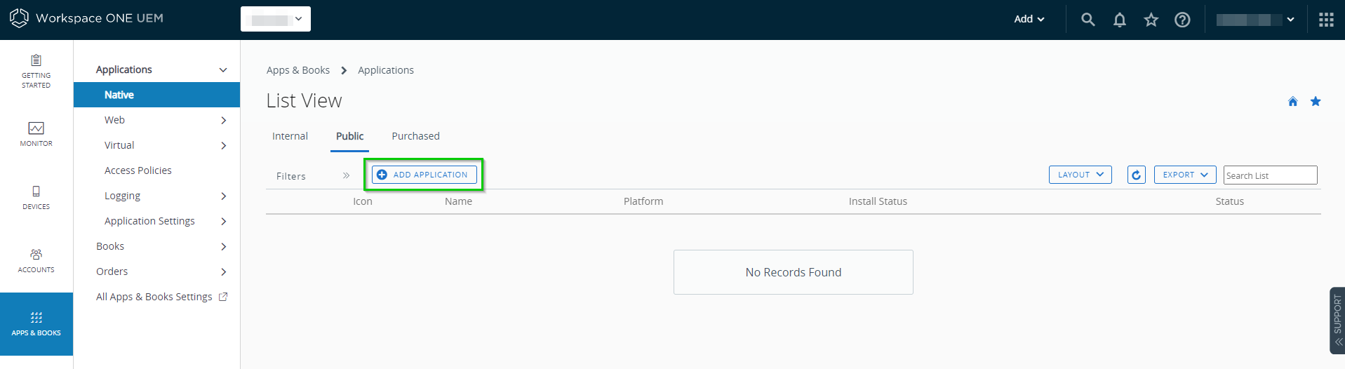 Pushing Google Play Store apps to AFW devices in WS1 (50118352)