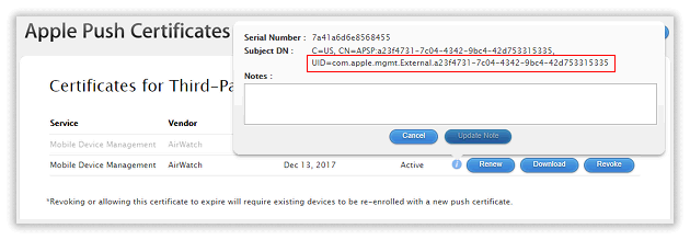 Renew Apple Push Notification service (APNs) certificate (2960965)