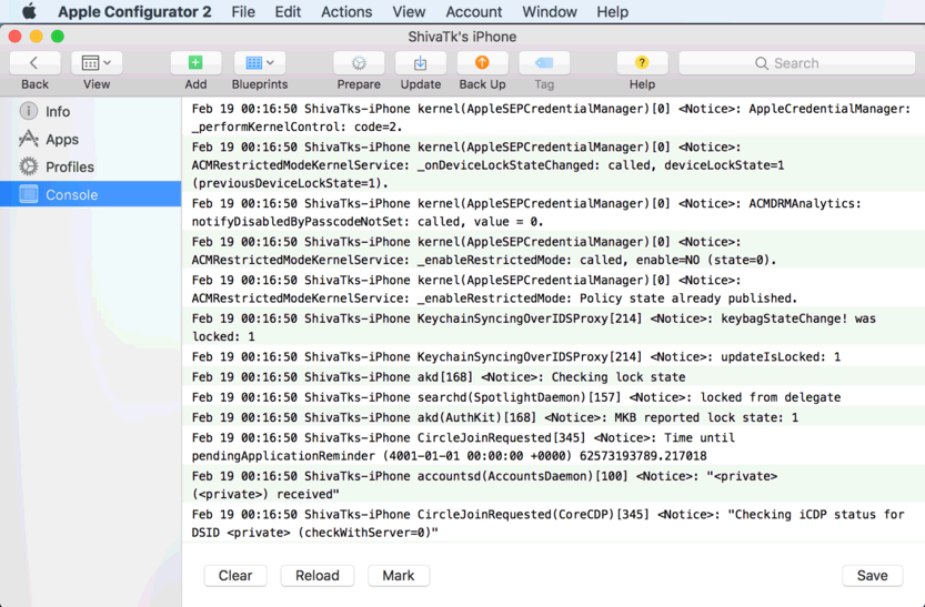 Gathering iOS Logs (2960841)