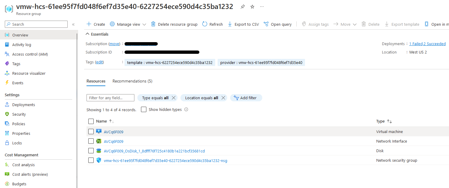 Horizon Cloud Service next-gen - Clearing up unattached disks and nics from Azure Resource ...