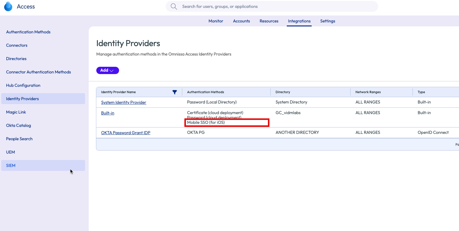 Omnissa Access / Hub Services / Omnissa Identity Service: UEM ...