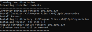 Epic Hyperdrive installation on App volumes (6001223)
