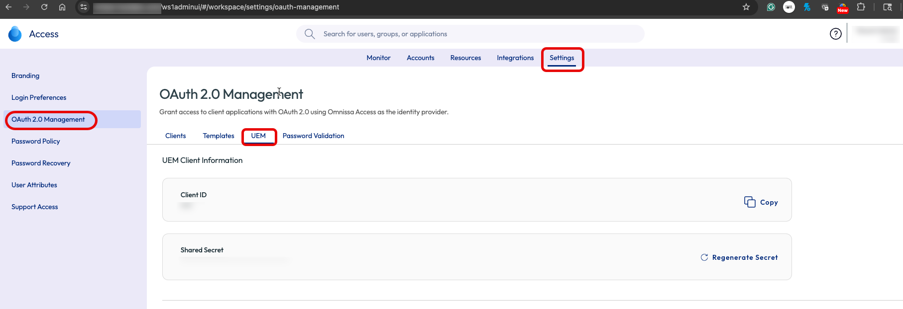Omnissa Access / Hub Services / Omnissa Identity Service: Upcoming URL ...